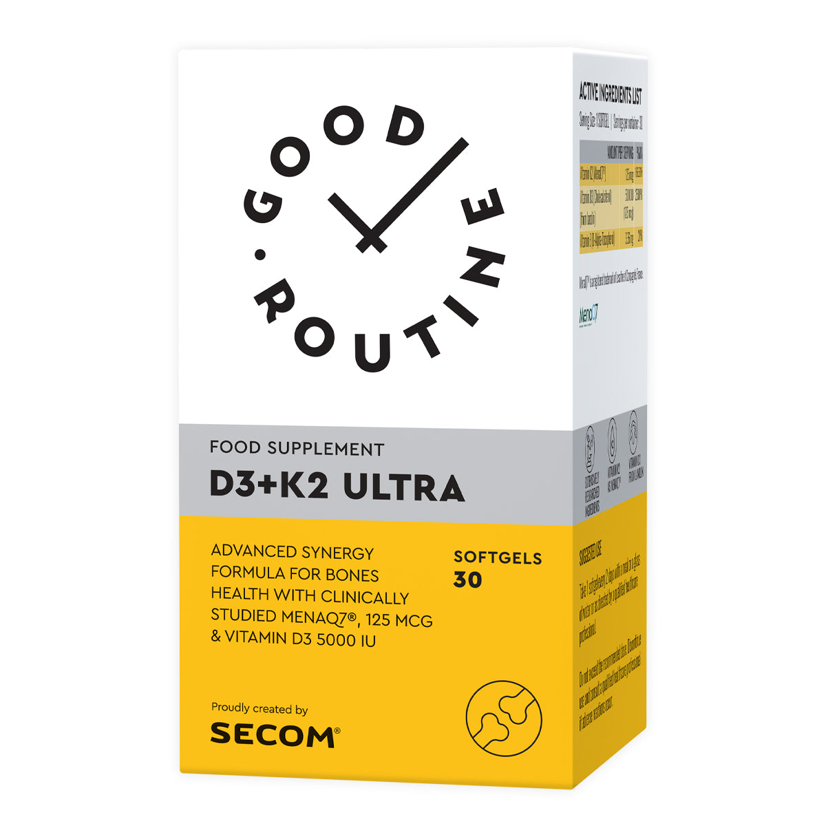 D3+K2 Ultra – GOOD ROUTINE – 30 capsule gelatinoase moi | Secom